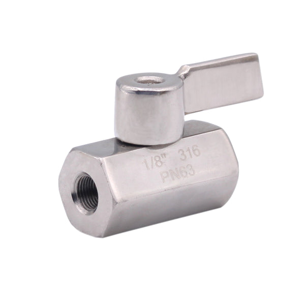 Mini Ball Valve Stainless Steel | SS 316 | NPT Thread Female x Female ...
